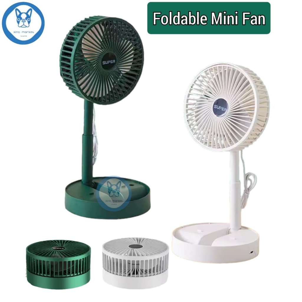 KM Mini Portable Folding Fan Stand Desktop Stand Fan Low Noise ...