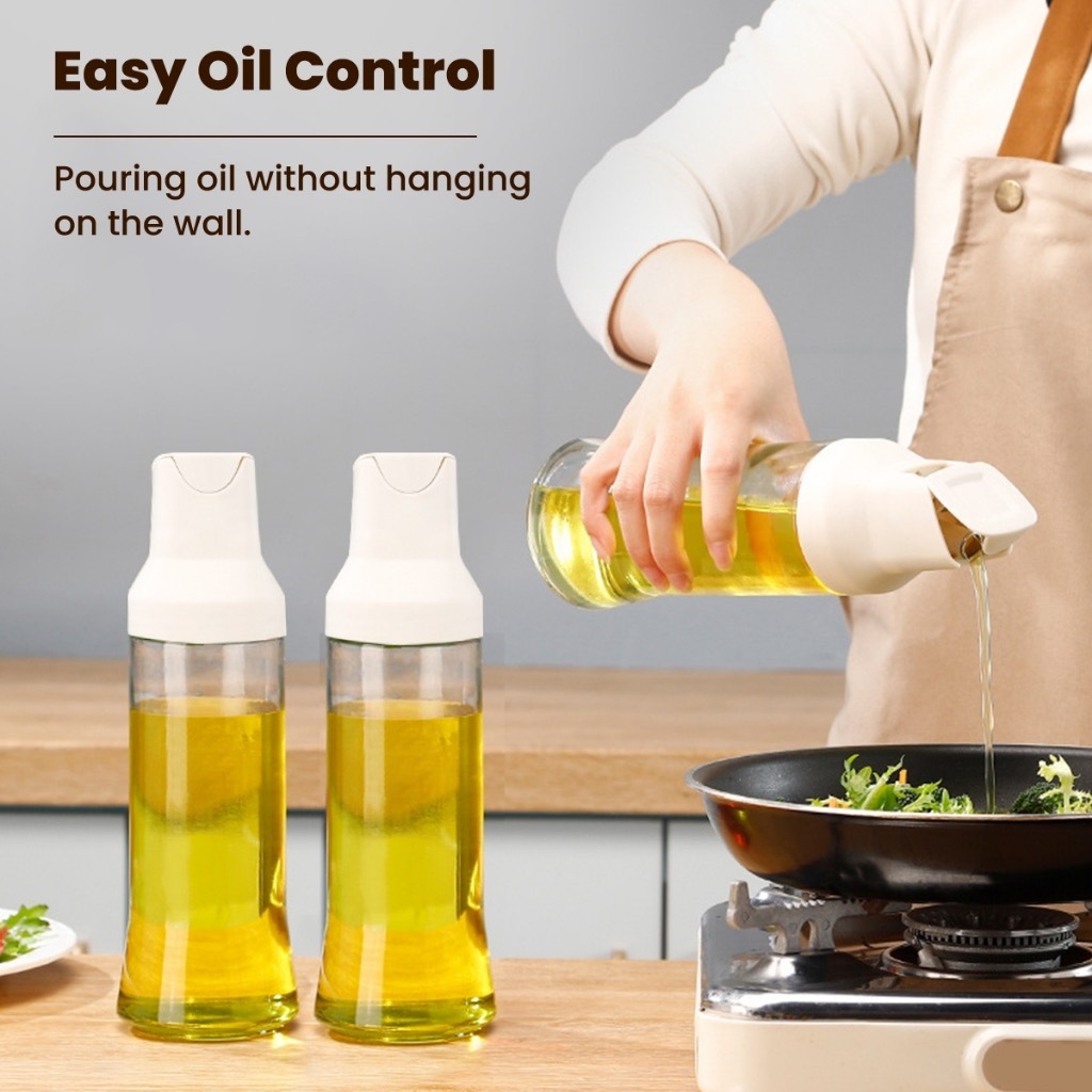 Automatic Opening 500ml Glass Oil Bottle Oil Dispenser Condiment ...