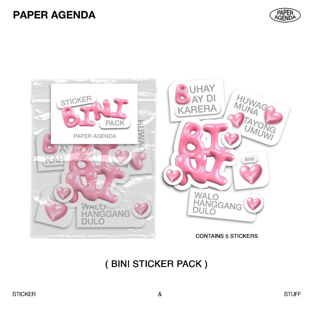 BINI Vinyl Waterproof Sticker Pack by Paper Agenda | Shopee Philippines