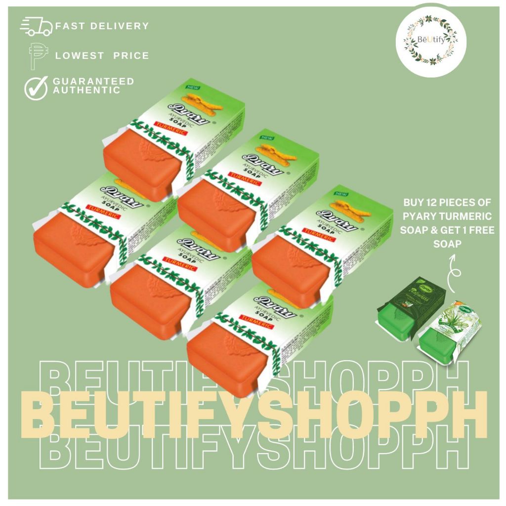 Pyary Ayurvedic Whitening Turmeric Soap | PACK OF 6 | ORIGINAL ...