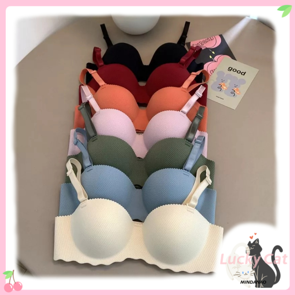Lucky Cat Non-Wire Sexy Bra Bralette Seamless Bra For Women's Push Up ...