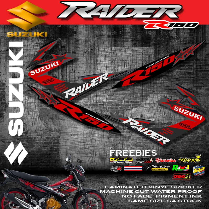 RAIDER 150 CARB REBORN STAR EDITION DECALS STICKER WITH FREEBIES ...