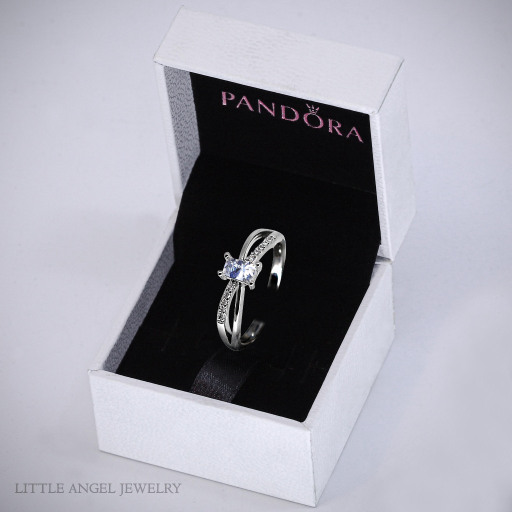 LAJ- Pandora With promise Box Promise Ring Cubic Zirconia Diamond ...