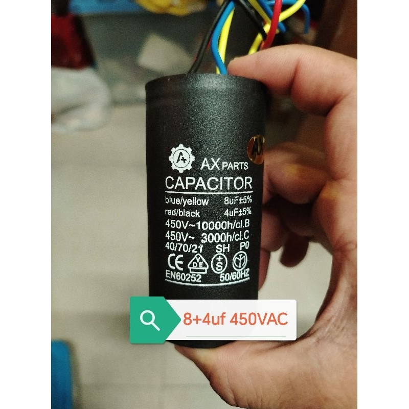 8+4 DUAL CAPACITOR FOR WASHING MACHINE | Shopee Philippines