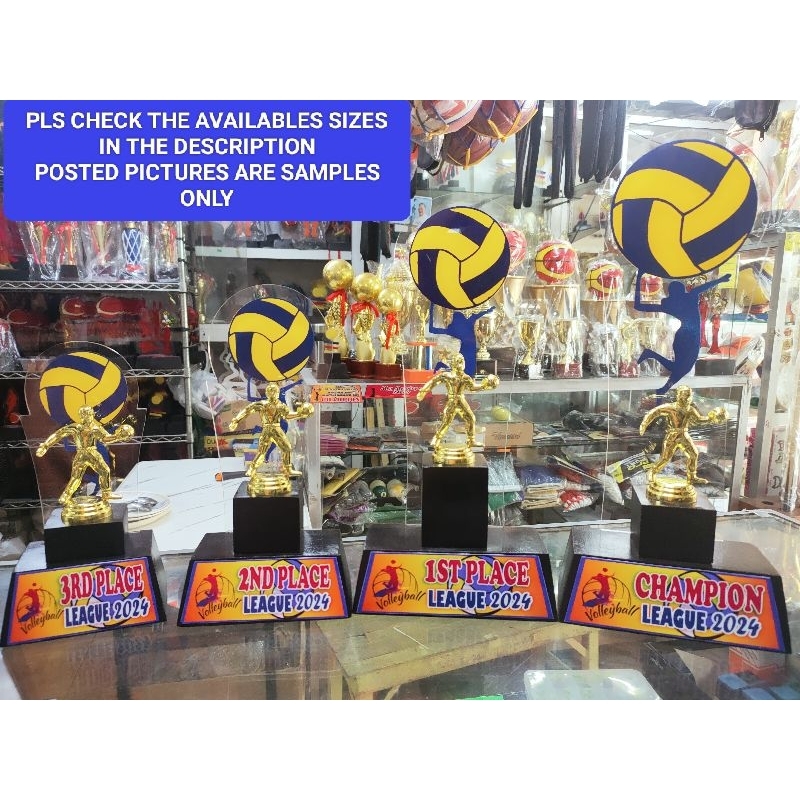Volleyball Trophy Set,Acrylic Trophies with quality waterproof sticker ...