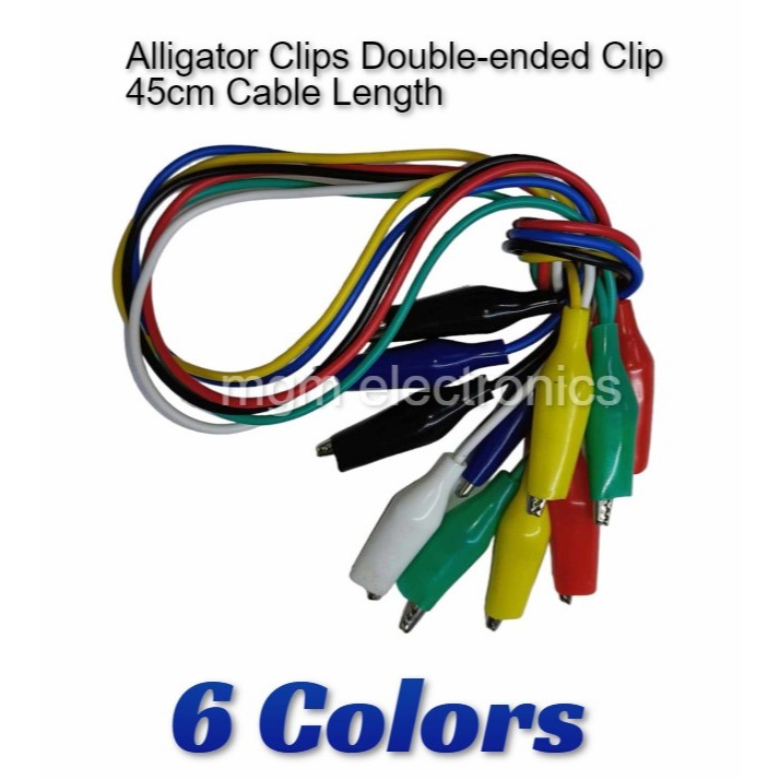 6pcs Alligator Clips Double-ended Clip 45cm Length. Jumper Wire Test ...