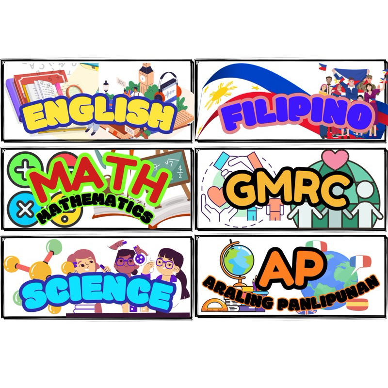 Subject Stickers 9 Subject School Stickers | Shopee Philippines