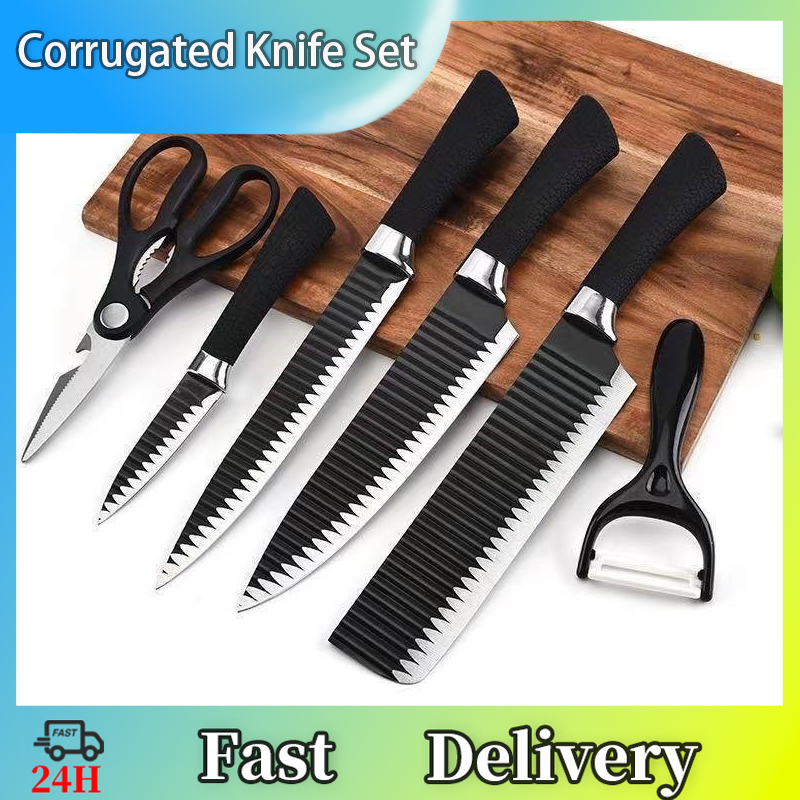 【COD】6pcs Kitchen wares sets cookware stainless kitchenware ceramic ...