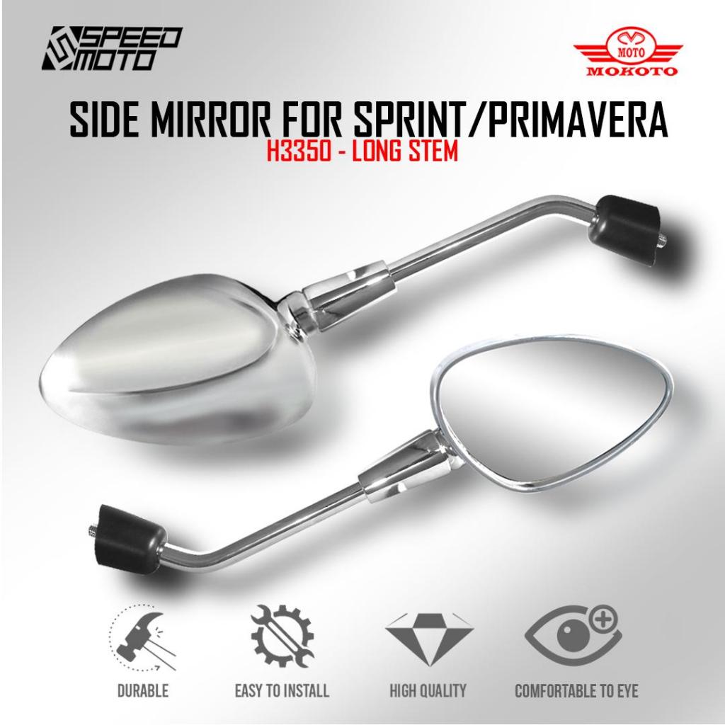 MOKOTO VESPA SPRINT / VESPA PRIMAVERA SIDE MIRROR H3350 NON-GRADED LONG ...