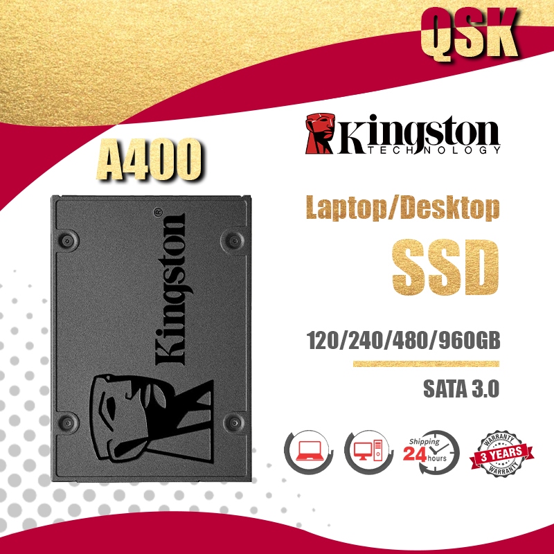 【Local 24H ship】Kingston 120GB/240GB/480G/960GB A400 SSD SATA 3 2.5“ Internal Solid State Drive ...