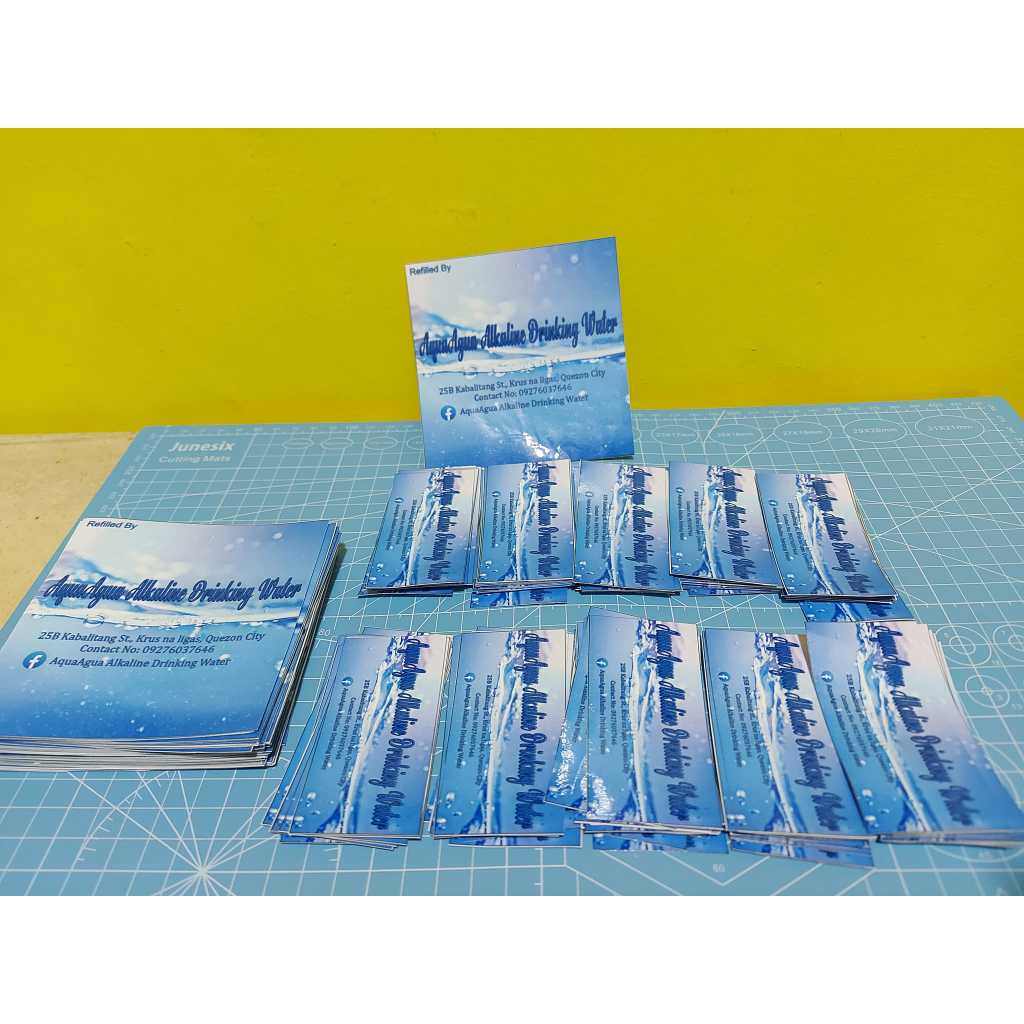 Waterproof sticker product label for water/ pet bottle or gallon of ...