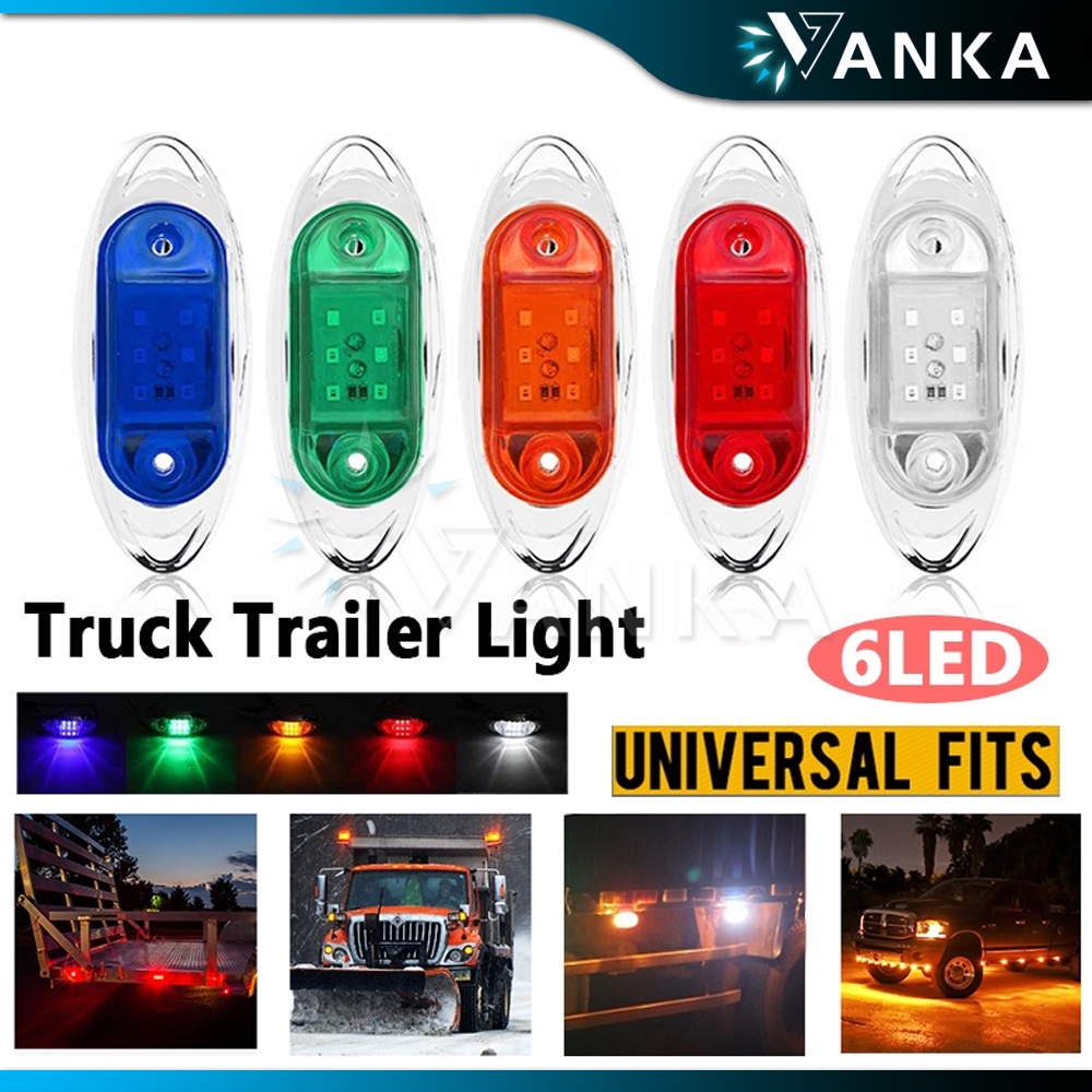 12/24V Truck 6 Led Side Marker Indicator Light Turn Signal Lamp Car ...