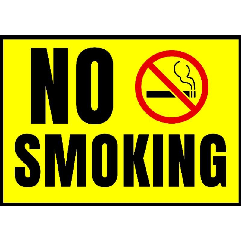 No Smoking Signage A4 Size Fully Laminated | Shopee Philippines