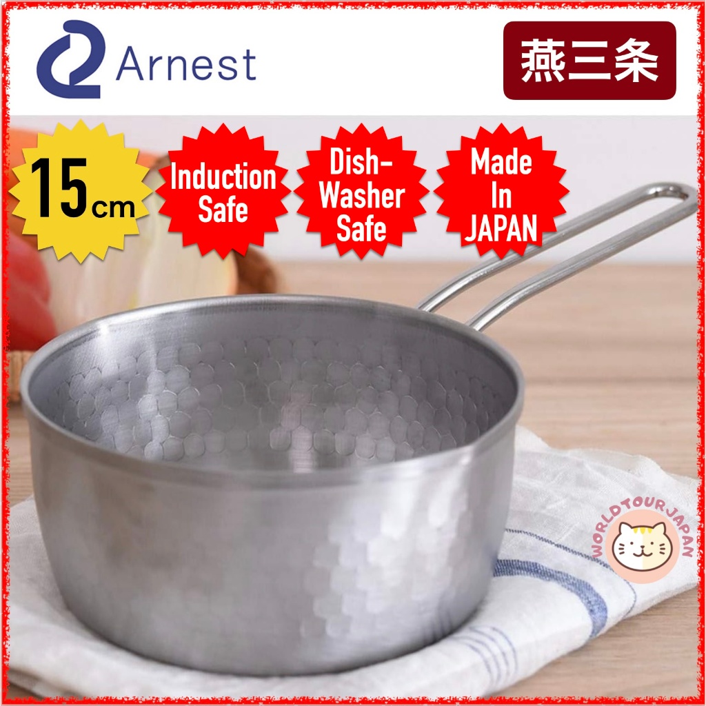 ARNEST Tsubame Sanjo / High Quality Stainless Pan with handle / A-77454 / 15cm Diameter ...