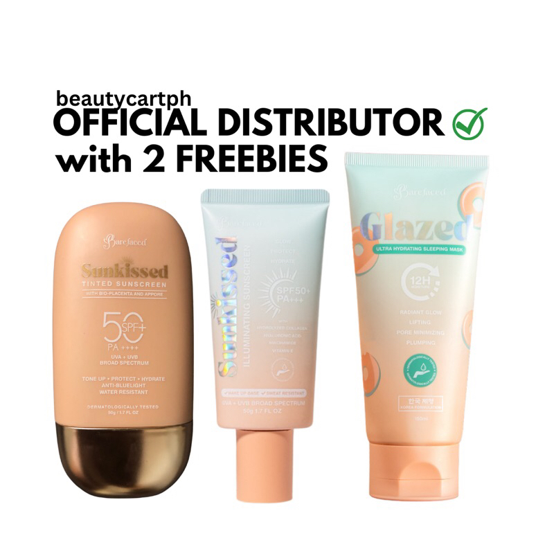 Barefaced Sunkissed Illuminating Sunscreen Sunblock Cream / Glazed ...