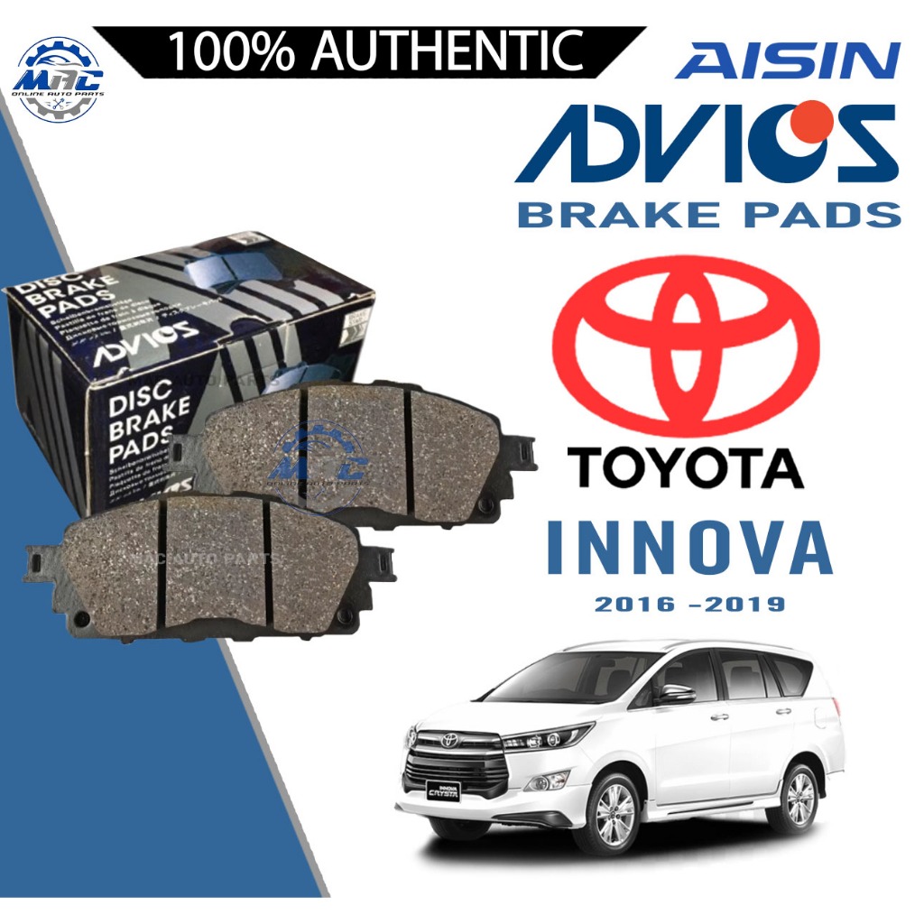 AISIN ADVICS BRAKE PADS FRONT SET Toyota Innova 2016 - 2019 A1N248V ...