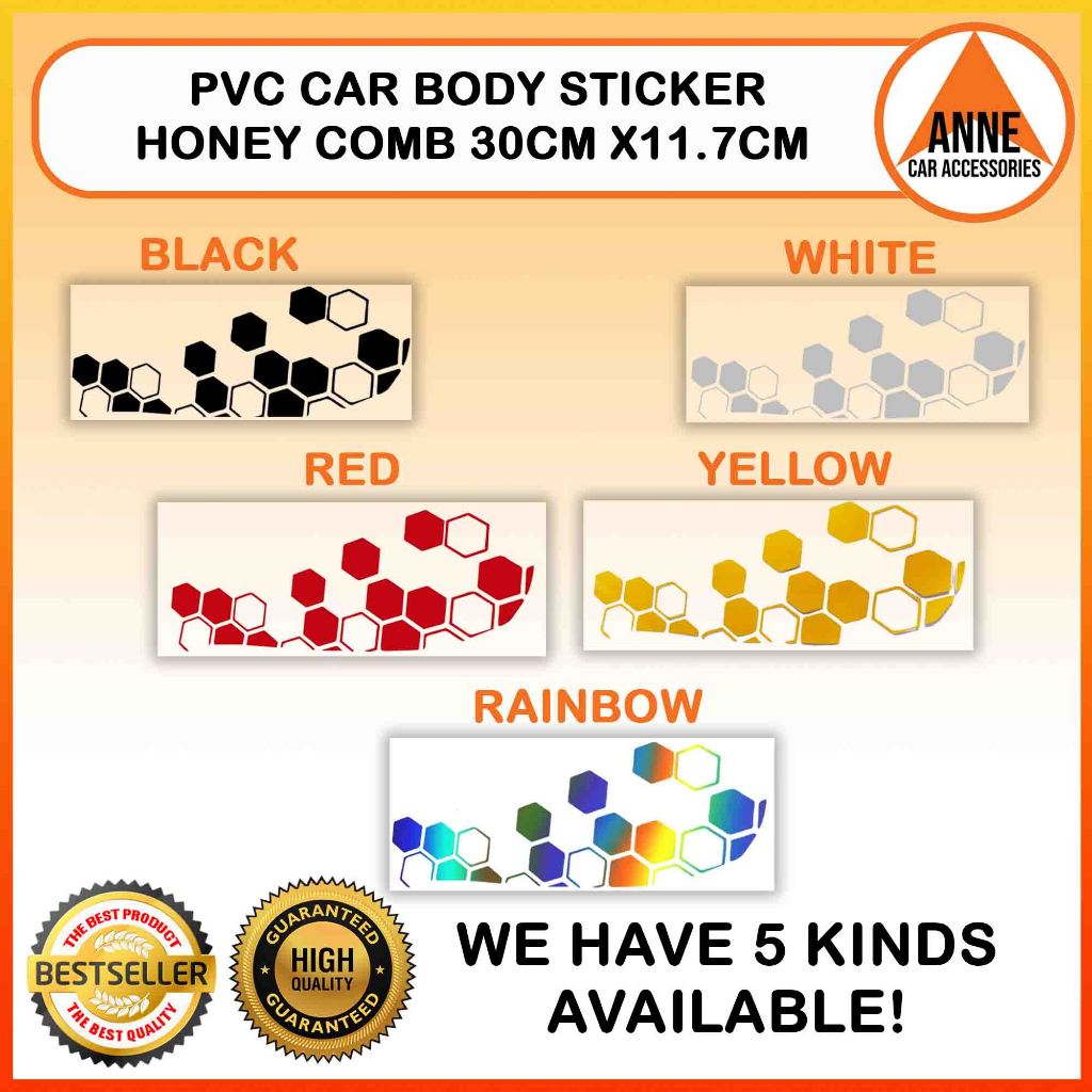 3D PVC Car Body Sticker Honey Comb / 3D PVC Sticker for Body of Car ...