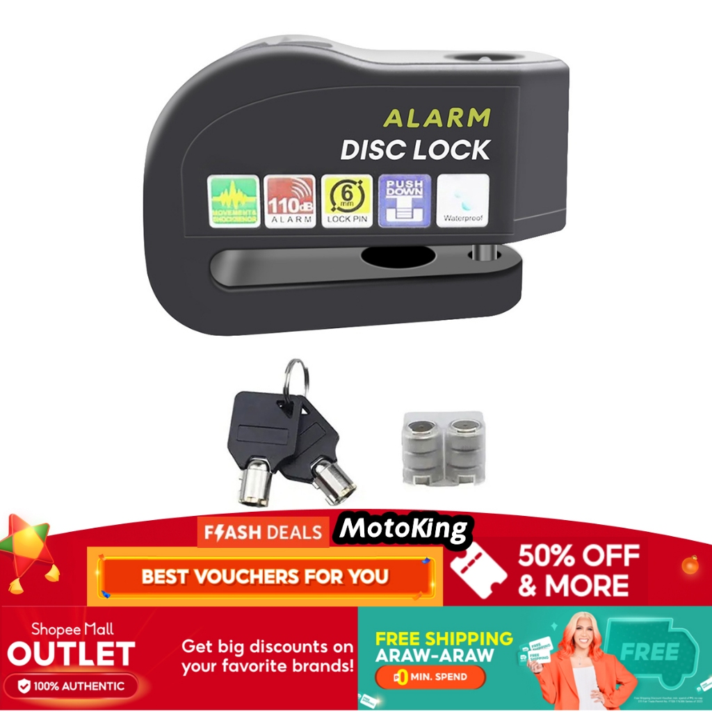 Motorcycle Alarm Lock Motorbike Anti-theft Lock Wheel Disc Brake ...