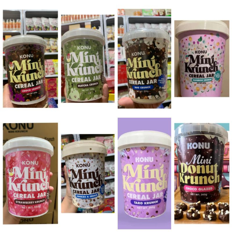 KONU Mini Krunch Cereal Jar EXTRA BIG 350g / NEW MEDIUM 160g | Shopee ...