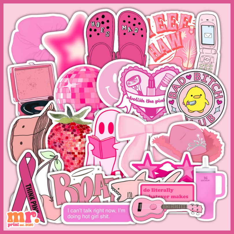 PINK VOL 5 STICKERS AESTHETIC CUTE COLOR WATERPROOF STICKER | Shopee ...