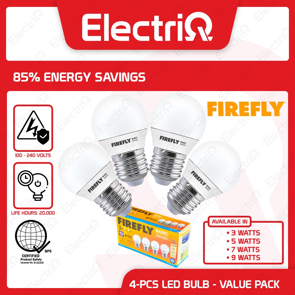 Electriq l Firefly Basic Series 3 Watts to 9 Watts Daylight 4-pcs LED ...