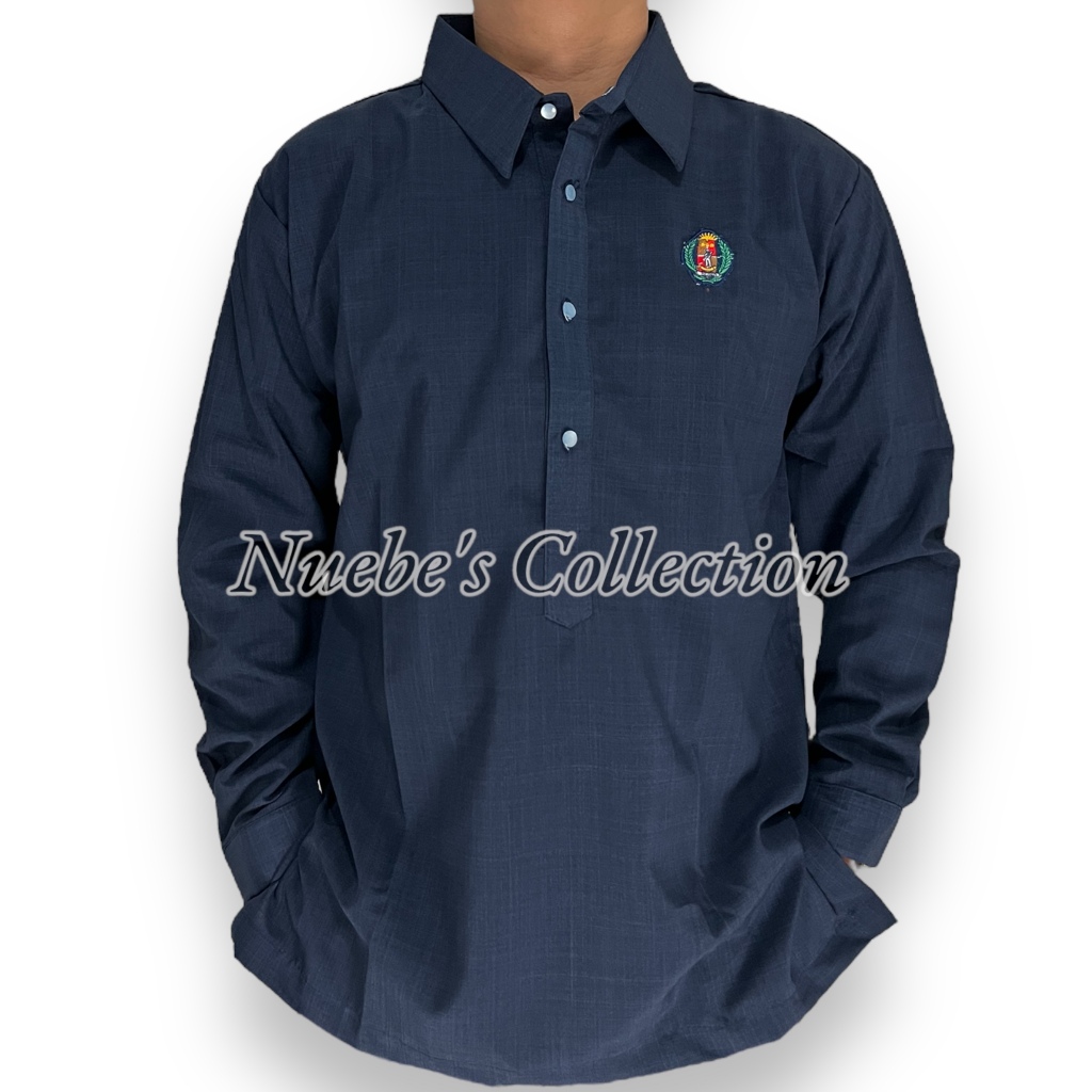 Security Polo Barong Long sleeves with Logo | Shopee Philippines