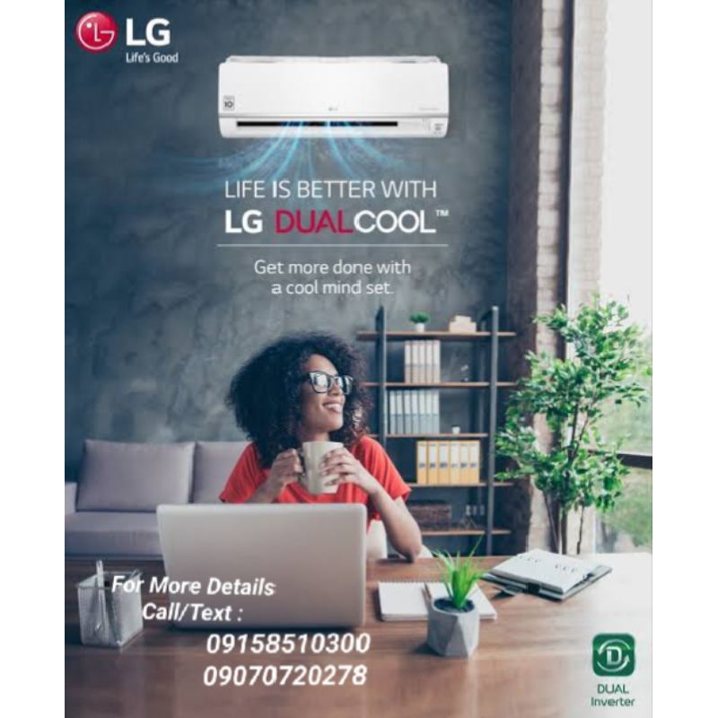 LG 2.5hp Dual Cool Inverter Split Type Airconditioner | Shopee Philippines