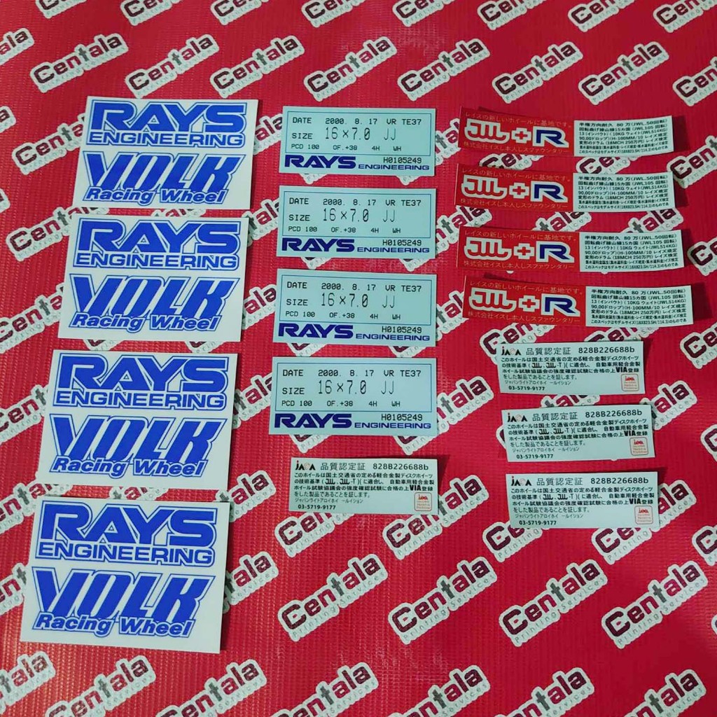 TE37 Volk Rays Black. inner barrel sticker Set Blue 2 | Shopee Philippines
