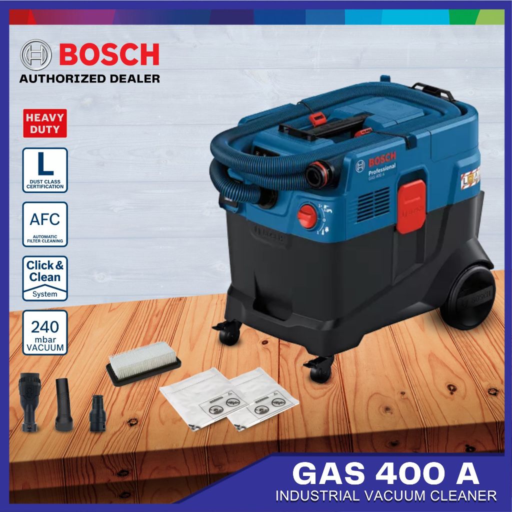 Bosch Industrial Vacuum Cleaner GAS 400A - Extractor 1200w. 06019M00K0 ...
