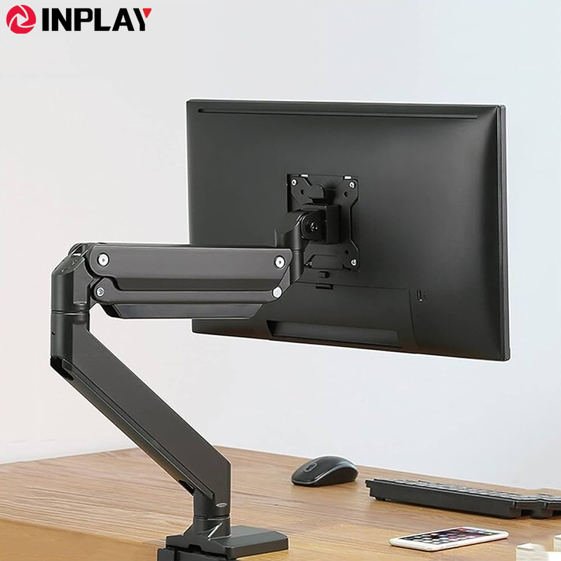 INPLAY KMT-1 Single Monitor Stand Arm - Gas Spring Adjustable Monitor Bracket For 13-32 Inch ...