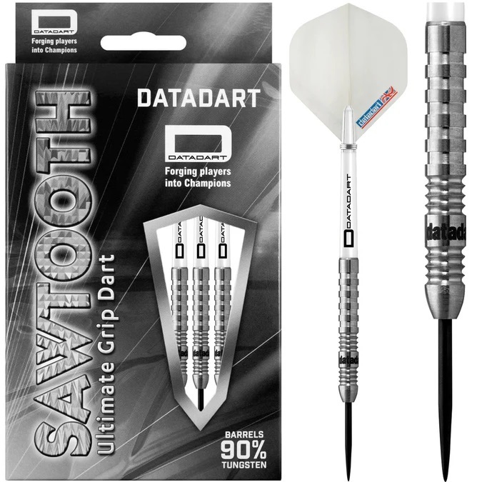 DATADART SAWTOOTH 21G - 90% TUNGSTEN STEEL TIP DARTS - ULTIMATE GRIP ...