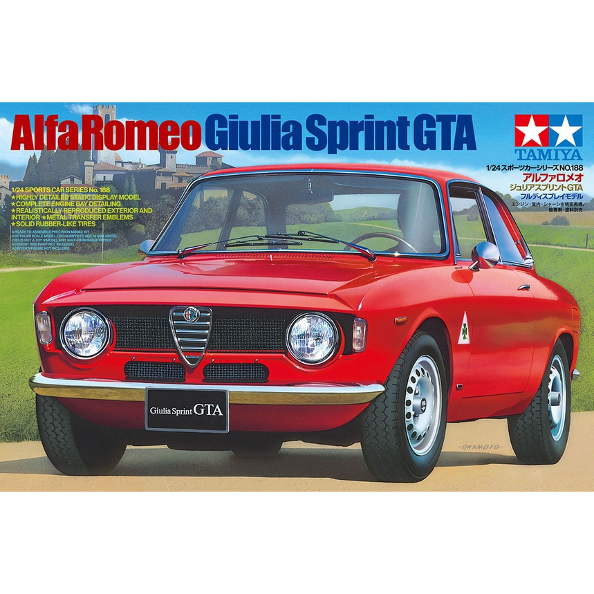 Tamiya Sports Car 1/24 Alfa Romeo Giulia Sprint GTA Plastic Model ...
