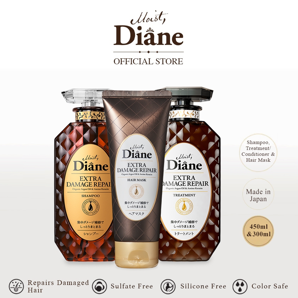 Moist Diane Extra Damage Repair Complete Set (Shampoo,Treatment & Hair ...