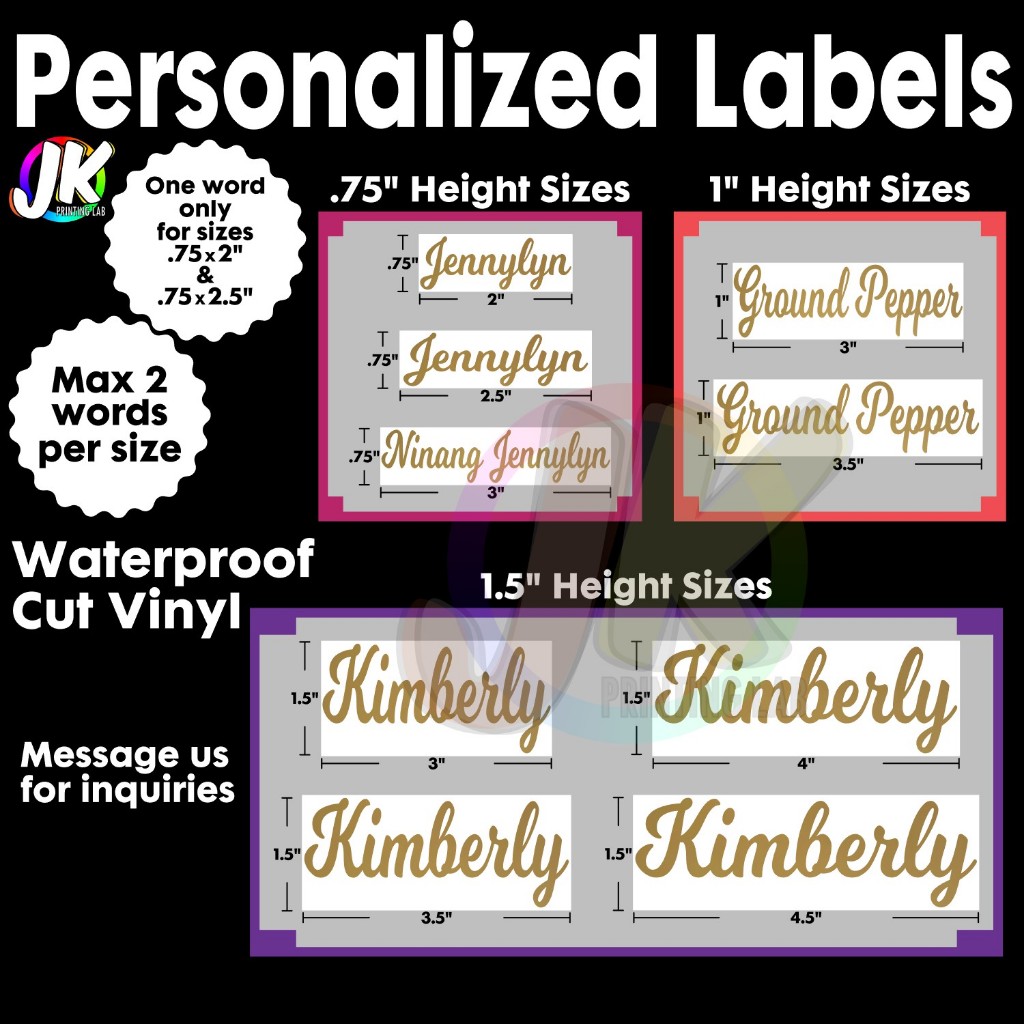 Personalized Pantry/ Name Vinyl Decals [1 PIECE] | Shopee Philippines