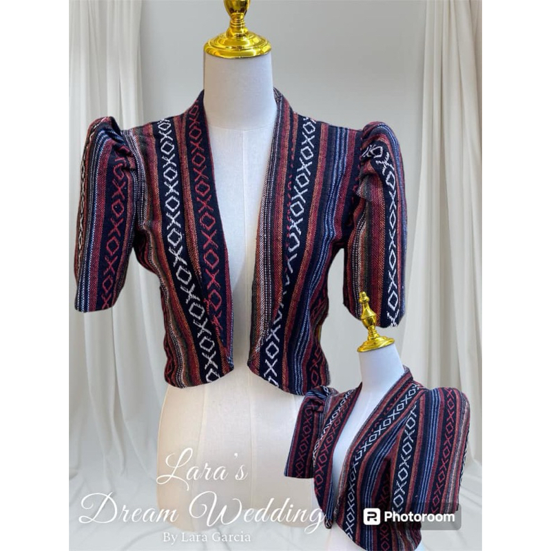 FILIPINIANA ETHNIC BOLERO/ CONTINUOUS COLLAR/ MESTIZA SLEEVES | Shopee ...