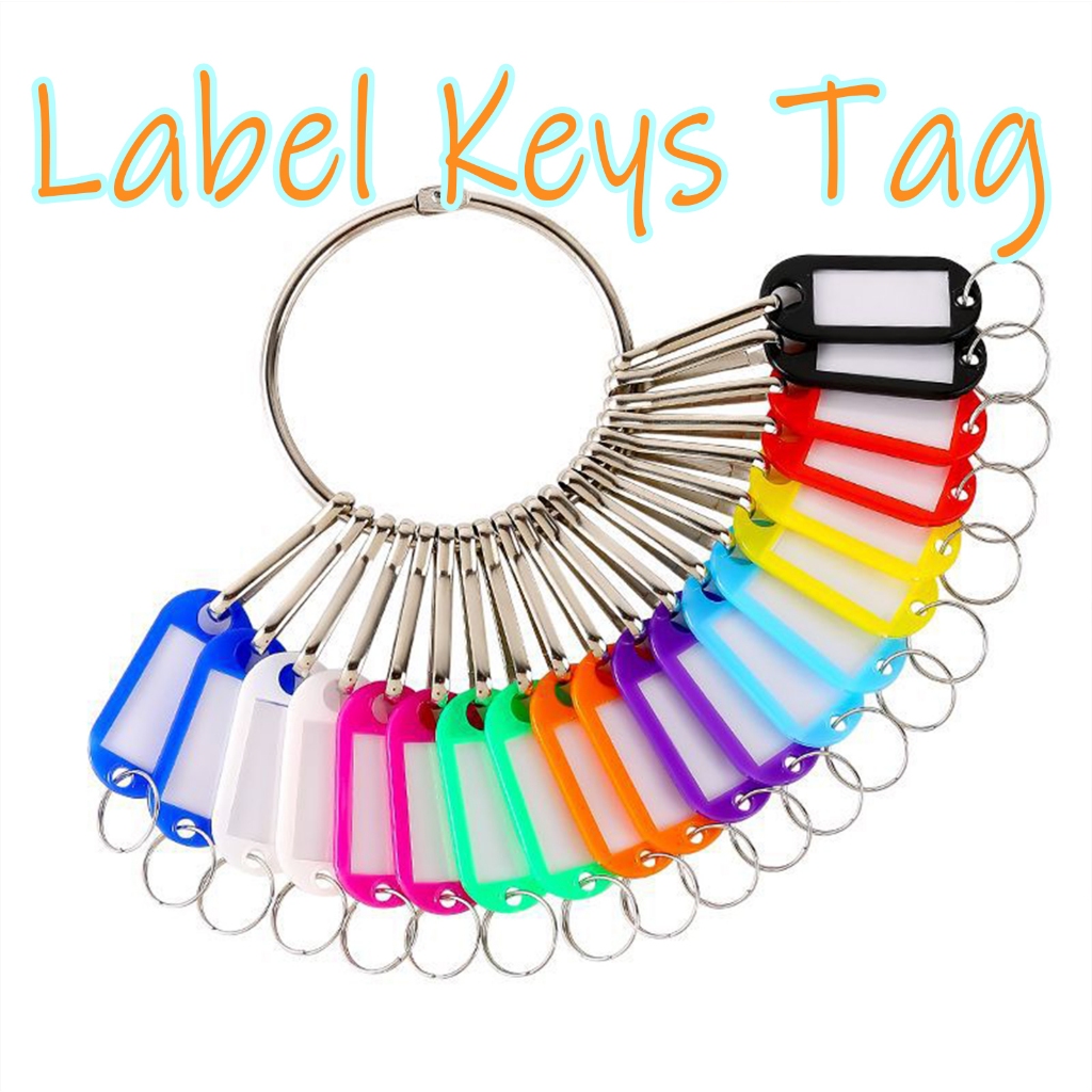 Plastic Blank Labeling Keys Tag with Split Ring, Multiple Colour ID ...