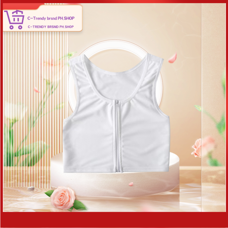 Bandage Chest Binder Front Zipper Short Breathable Breast Binder Binder ...