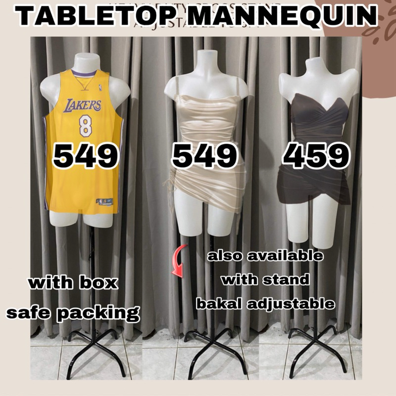 TORSO TABLETOP MANNEQUIN WITH STAND WITH BOX MADE OF HARD PLASTIC ...