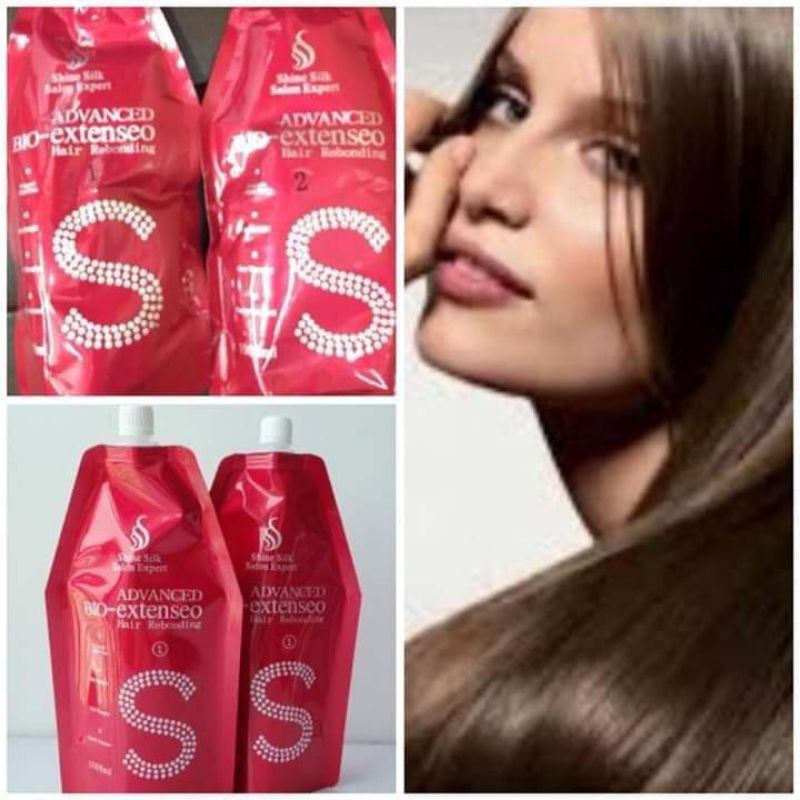 Shine Silk 2in1 Advanced Bio-Extenseo Hair Rebonding Set (1000ml x2 ...