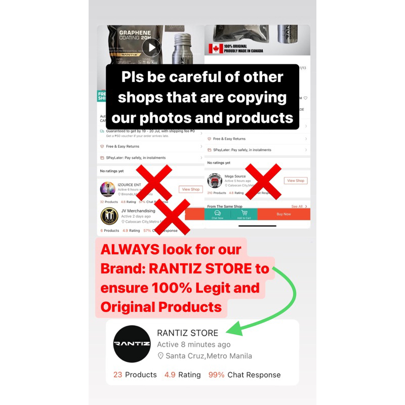 RANTIZ GRAPHENE CERAMIC COATING 20H - ORIGINAL 30ML MADE IN CANADA ...