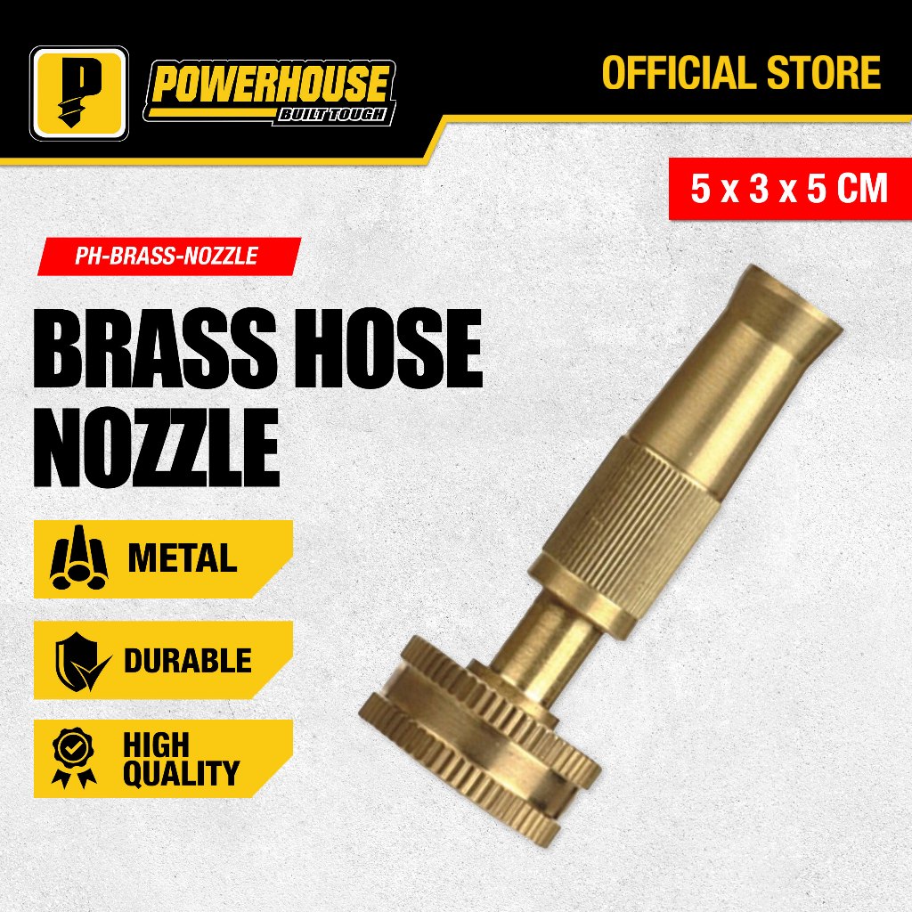 Powerhouse Brass Hose Nozzle - PH-BRASS-NOZZLE | PHHT | Shopee Philippines