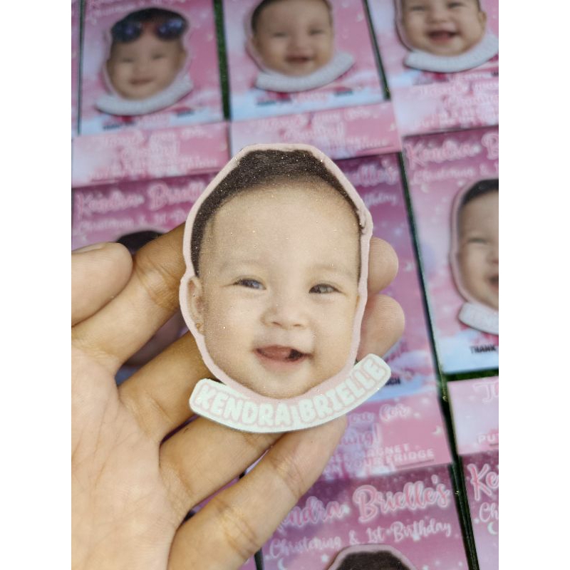 FACE CUT REF MAGNET with background, plastic and header | Shopee ...