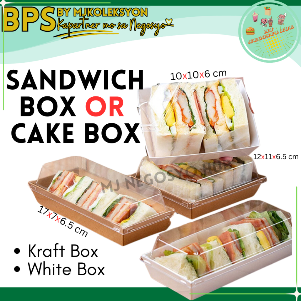 5pcs Sandwich Donut Mini Box w/Lid Square and Rectangle Korean Sandwich ...