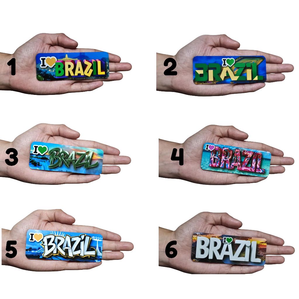 BRAZIL RECTANGLE DESIGN RUBBER REF MAGNET | Shopee Philippines