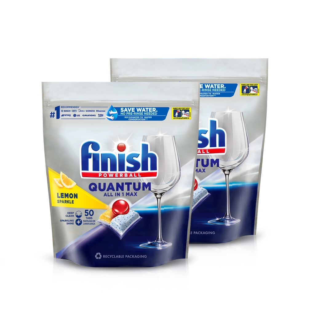 Finish Dishwasher Detergent Tablet All In One Quantum 100 tabs | Shopee ...