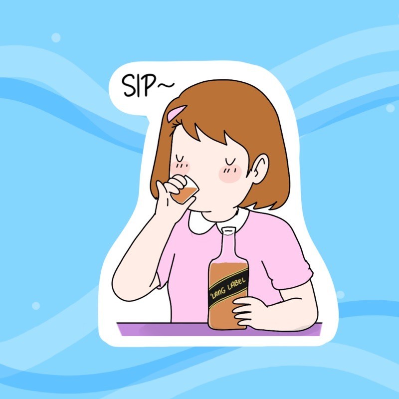 SSKAIT Girl Waterproof funny mood die cut sticker - Sip | Shopee ...