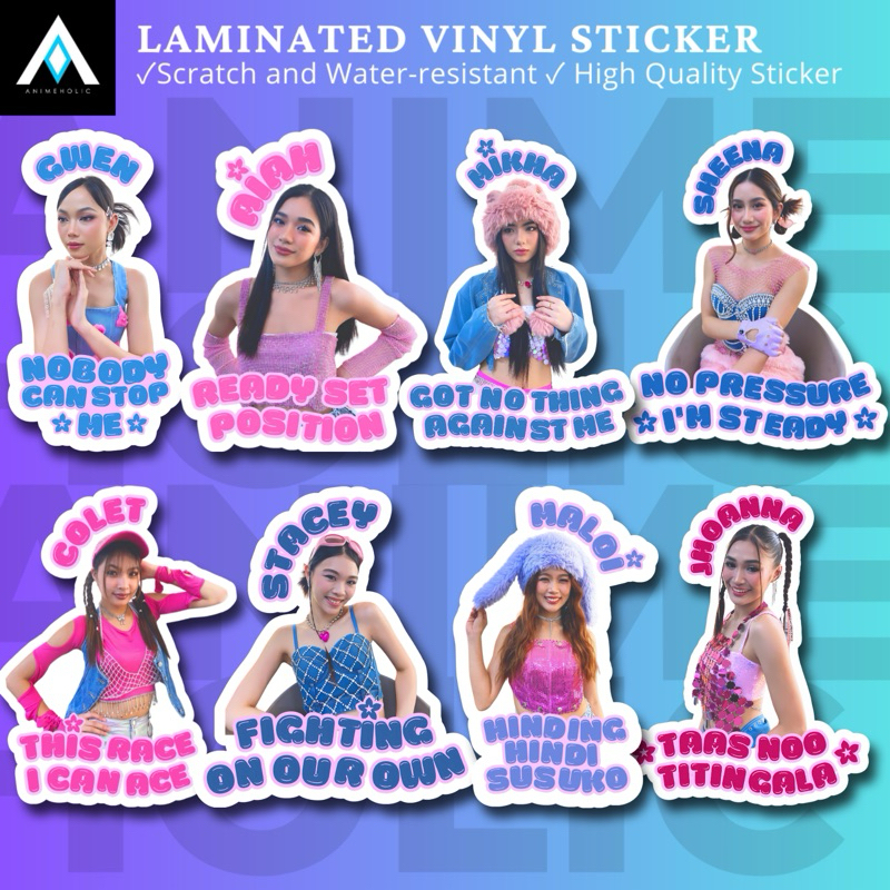 BINI STICKERS FAN ART LAMINATED VINYL STICKERS ~ANIMEHOLIC | Shopee ...