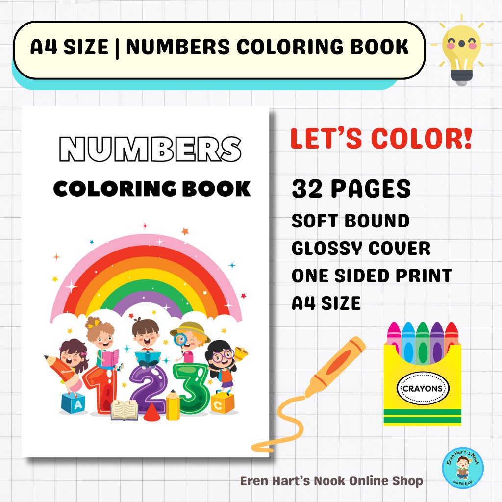 NUMBERS COLORING BOOK | A4 SIZE SOFT BOUND | Shopee Philippines