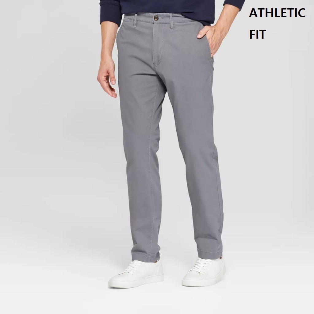 GOODFELLOW&CO Men's Athletic Fit Hennepin Chino Pants - Gray | Shopee ...