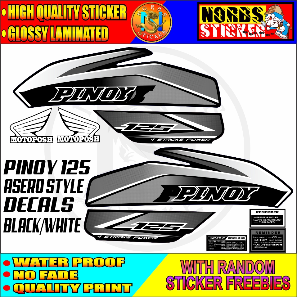 pinoy motoposh 125 decals | Shopee Philippines